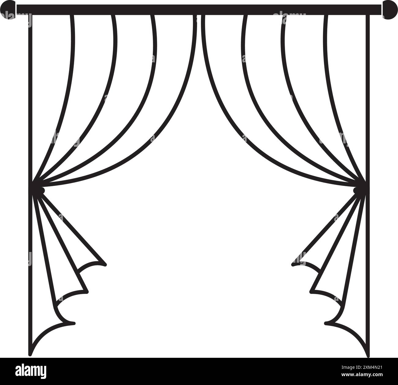 curtain illustration icon element design Stock Vector Image & Art - Alamy