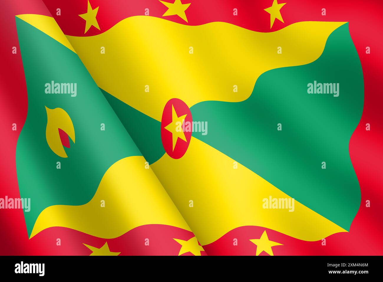 Waving grenadian flag hi-res stock photography and images - Alamy