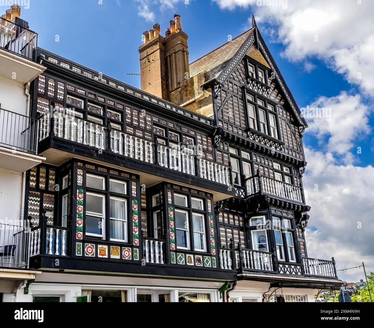 Tudor Style Elizabethian York House Main Street Dartmouth Devon England ...