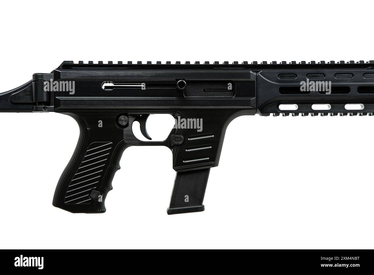 A modern automatic carbine chambered for 9mm pistol caliber. Weapons ...