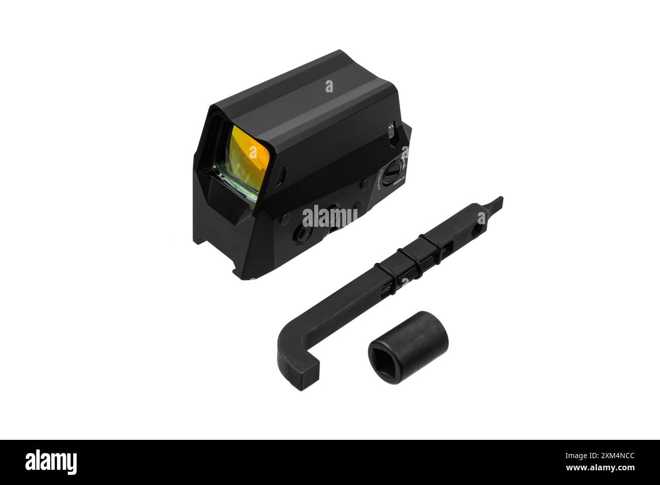 Modern optical collimator sight. Aiming device for shooting at short ...