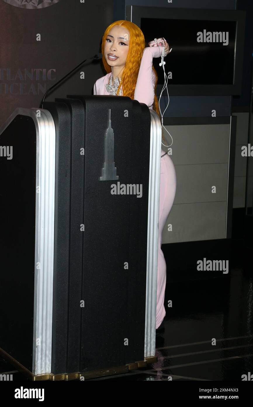 New York, NY, USA. 25th July, 2024. Ice Spice is seen at the lighting ...