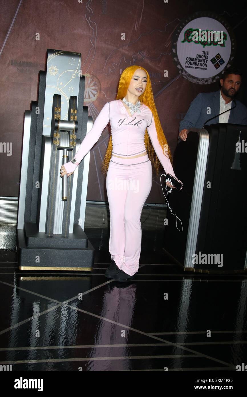 New York, NY, USA. 25th July, 2024. Ice Spice is seen at the lighting ...