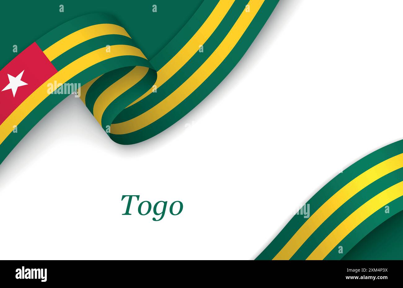 Wavy flag of togo Stock Vector Images - Alamy