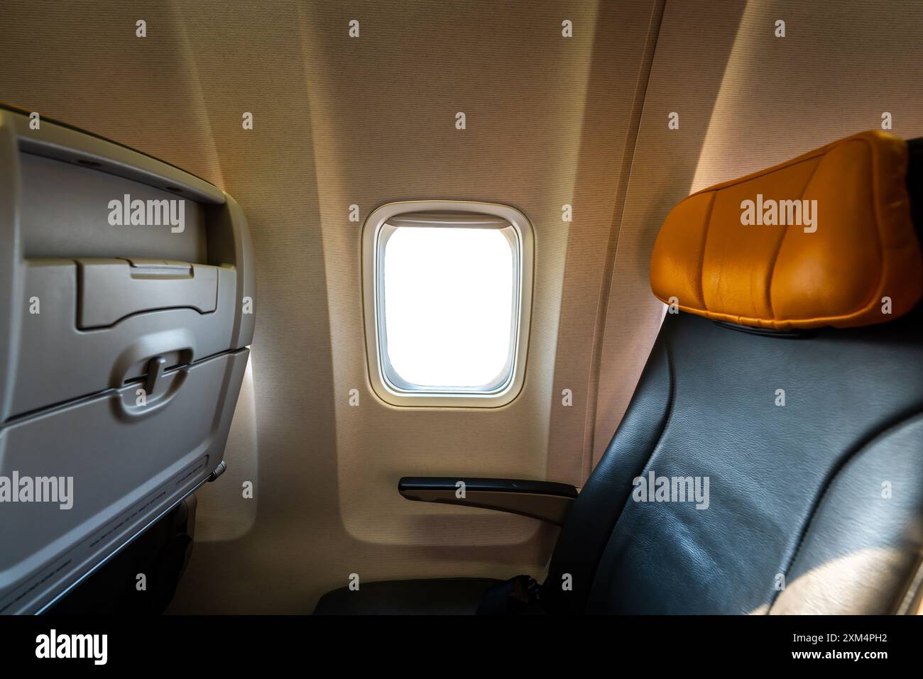 Airplane window template inside view, airliner porthole, isolated ...