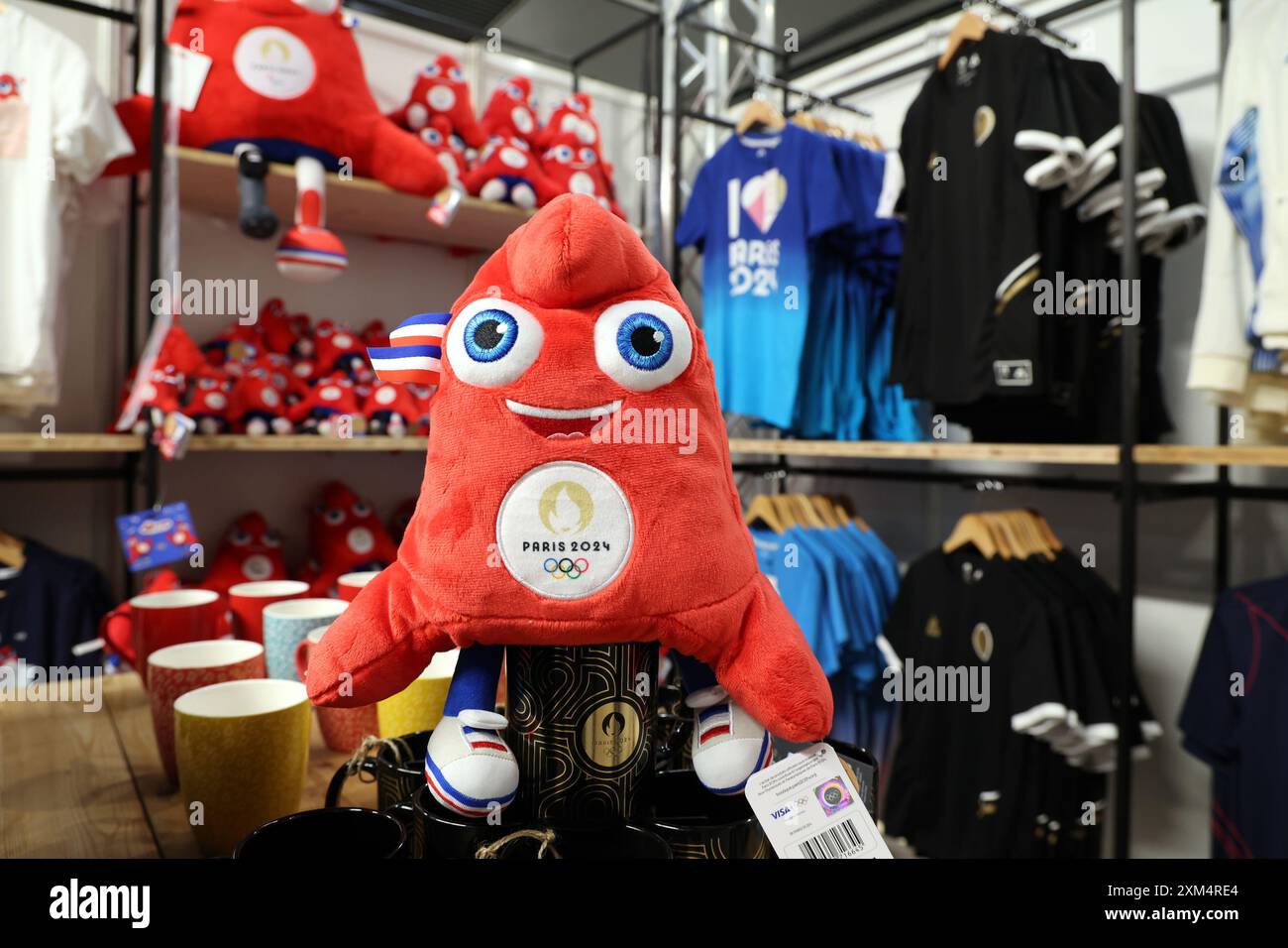 Paris, France. 25th July, 2024. The official mascot of the Paris Games ...