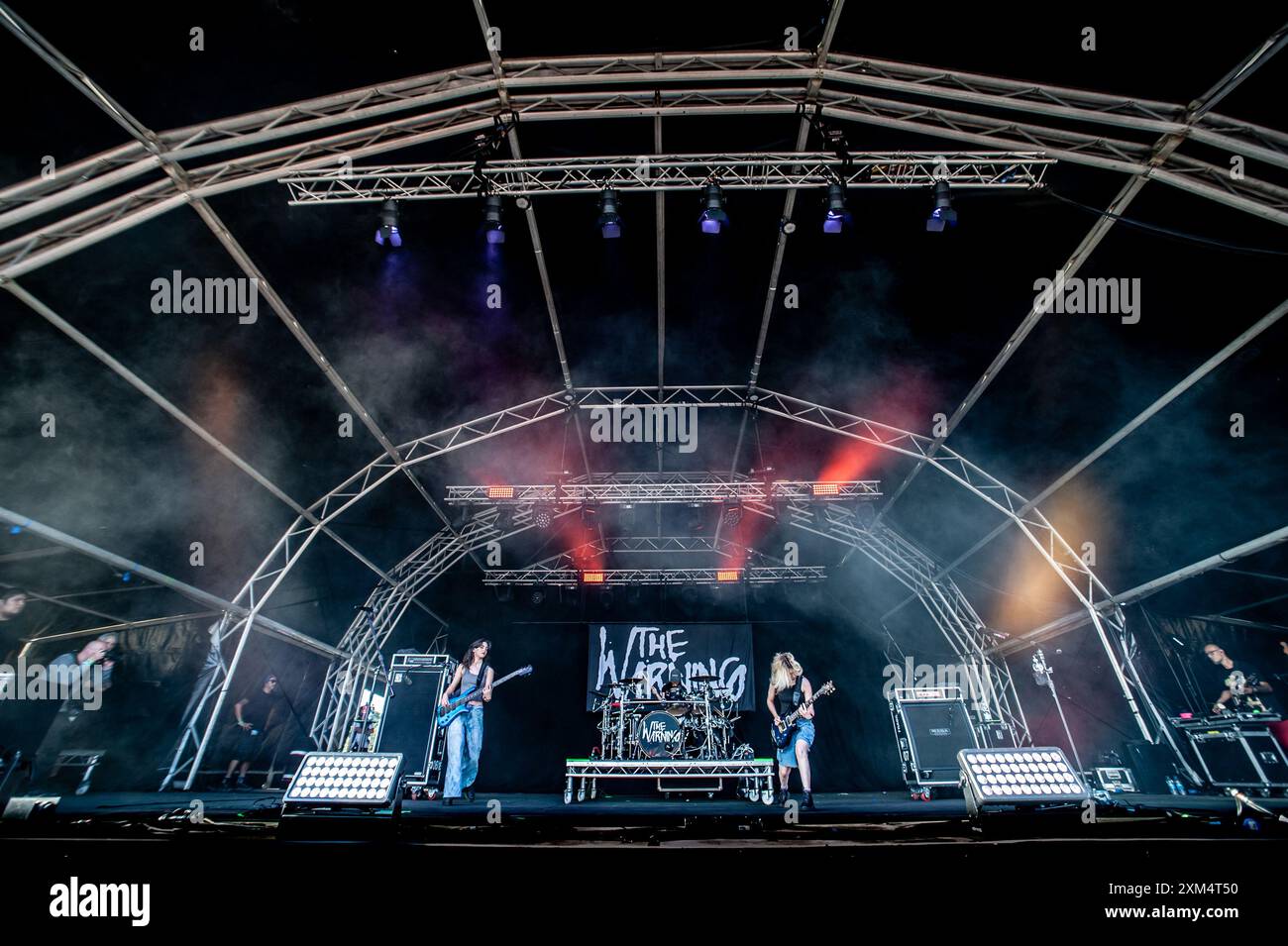 The Warning Rock Band Live Stock Photo - Alamy