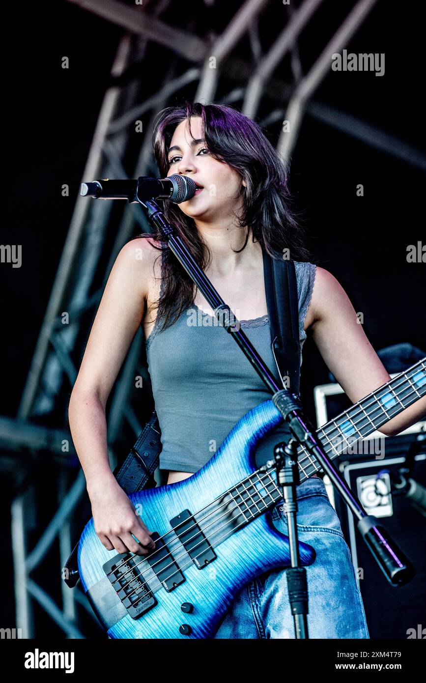 The Warning Rock Band Live Stock Photo - Alamy