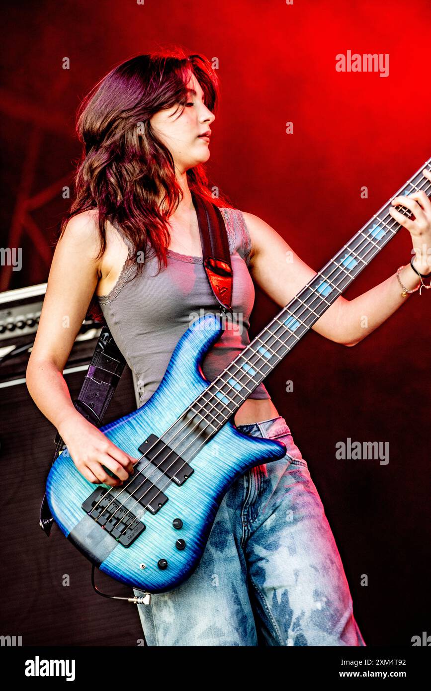 The Warning Rock Band Live Stock Photo - Alamy