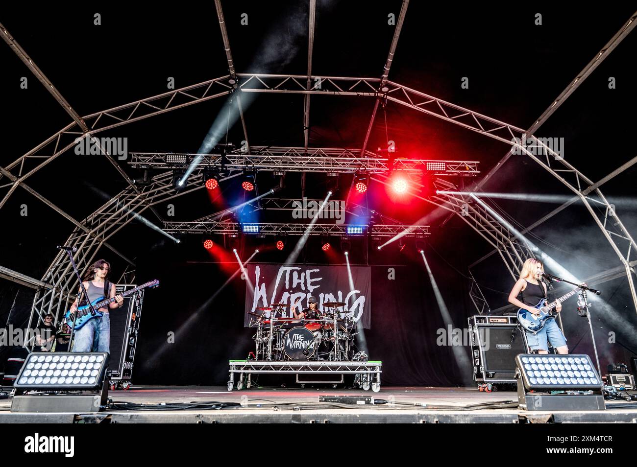 The Warning Rock Band Live Stock Photo - Alamy