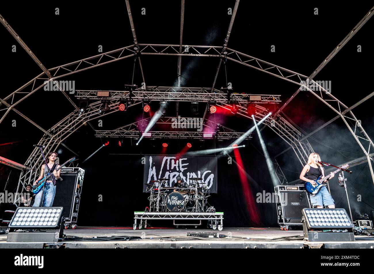 The Warning Rock Band Live Stock Photo - Alamy