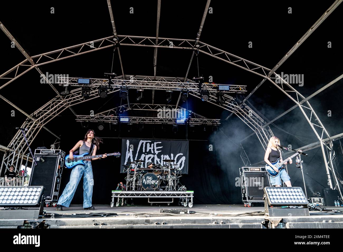The Warning Rock Band Live Stock Photo - Alamy