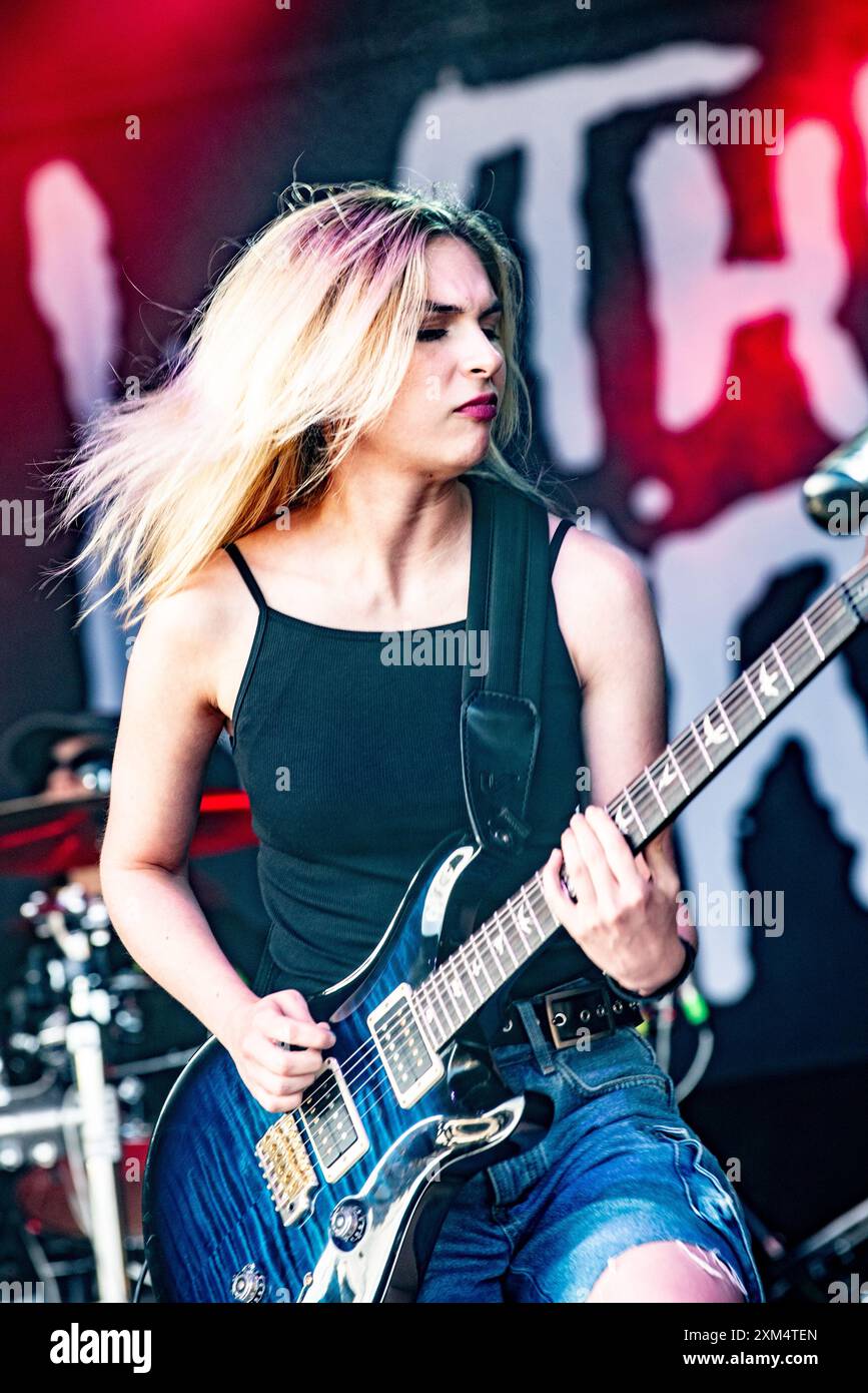 The Warning Rock Band Live Stock Photo - Alamy