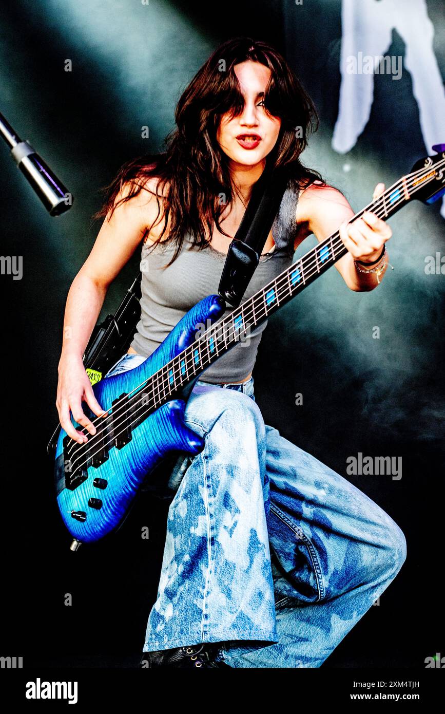 The Warning Rock Band Live Stock Photo - Alamy