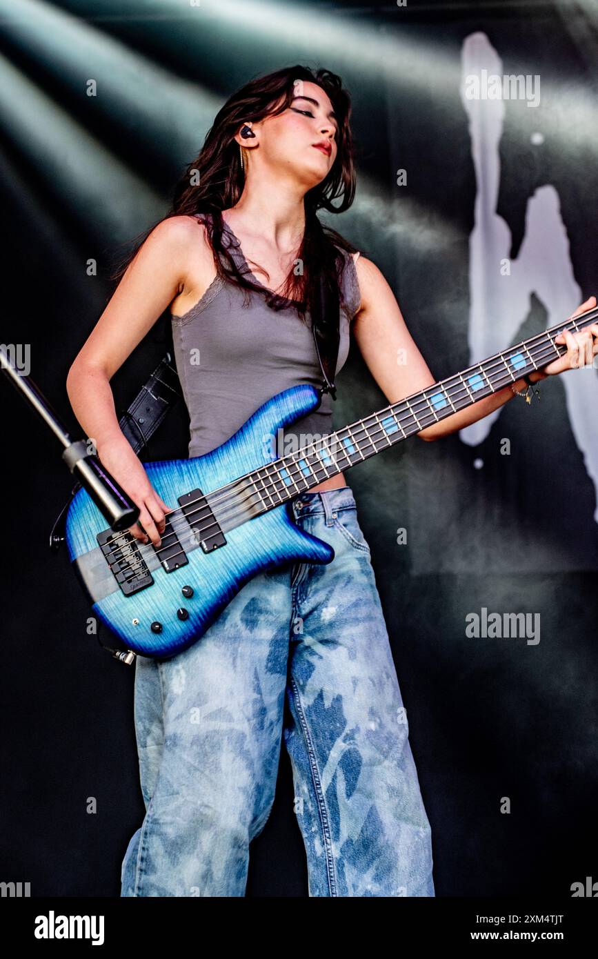 The Warning Rock Band Live Stock Photo - Alamy