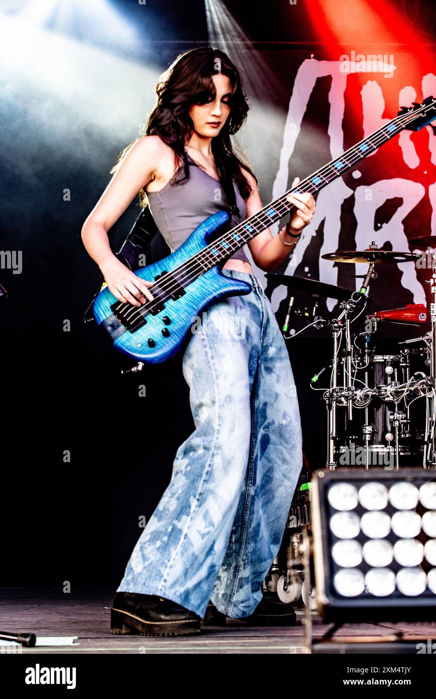 The Warning Rock Band Live Stock Photo - Alamy