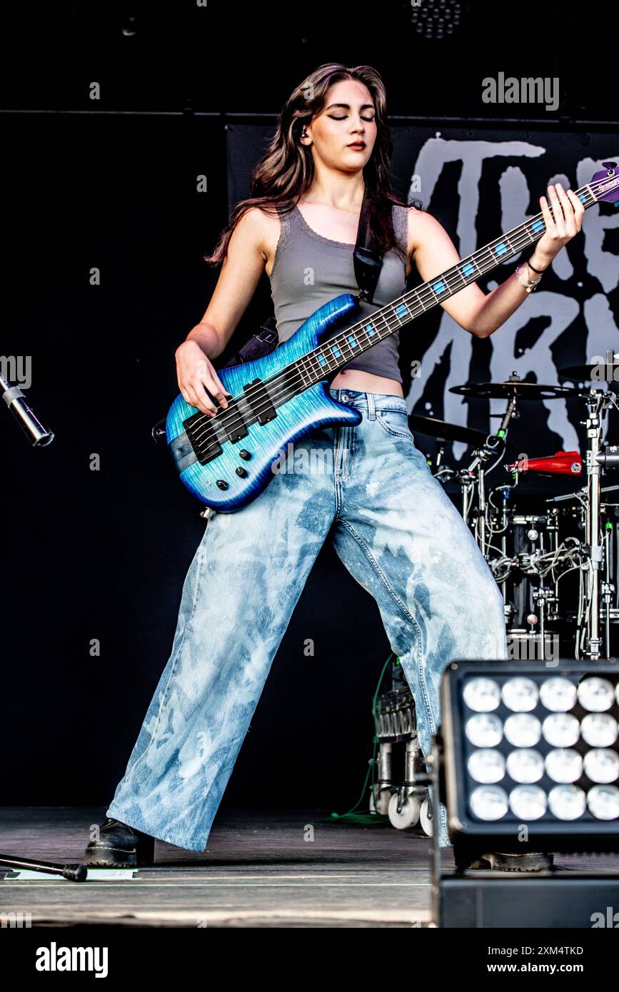 The Warning Rock Band Live Stock Photo - Alamy