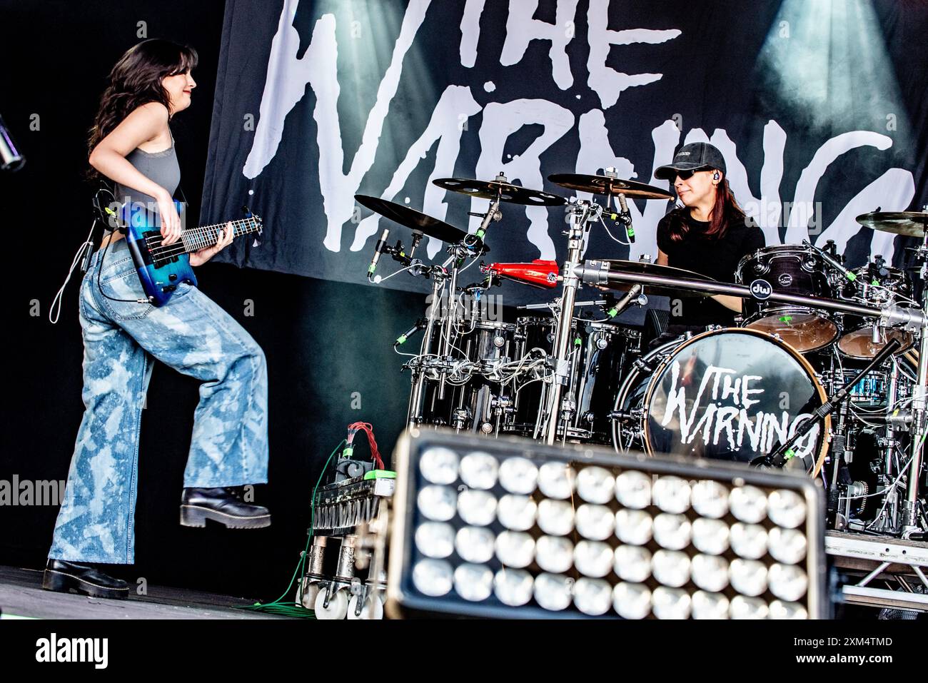 The Warning Rock Band Live Stock Photo - Alamy