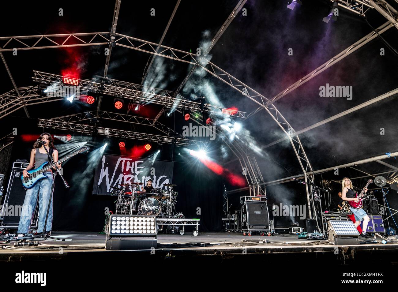 The Warning Rock Band Live Stock Photo - Alamy