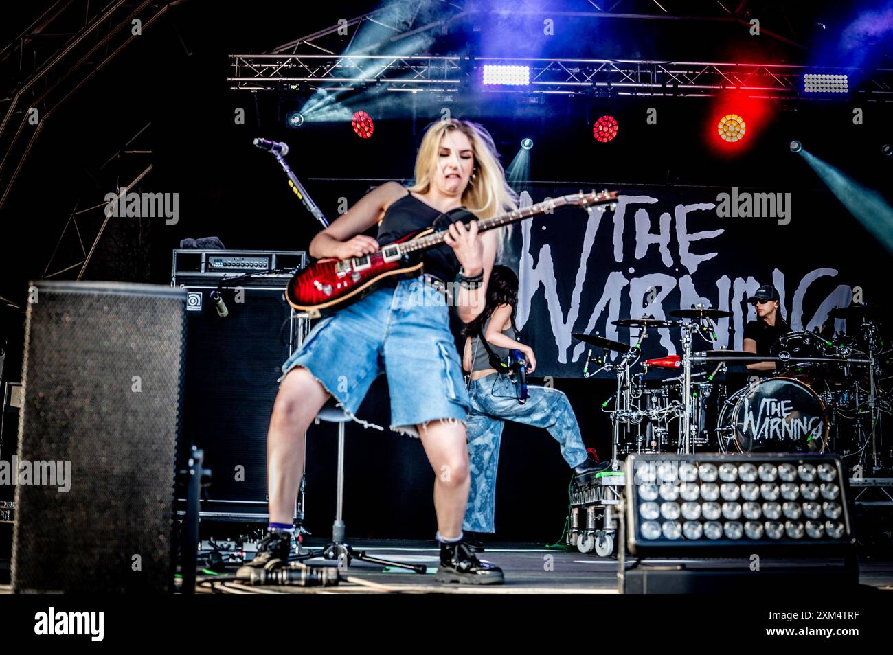 The Warning Rock Band Live Stock Photo - Alamy