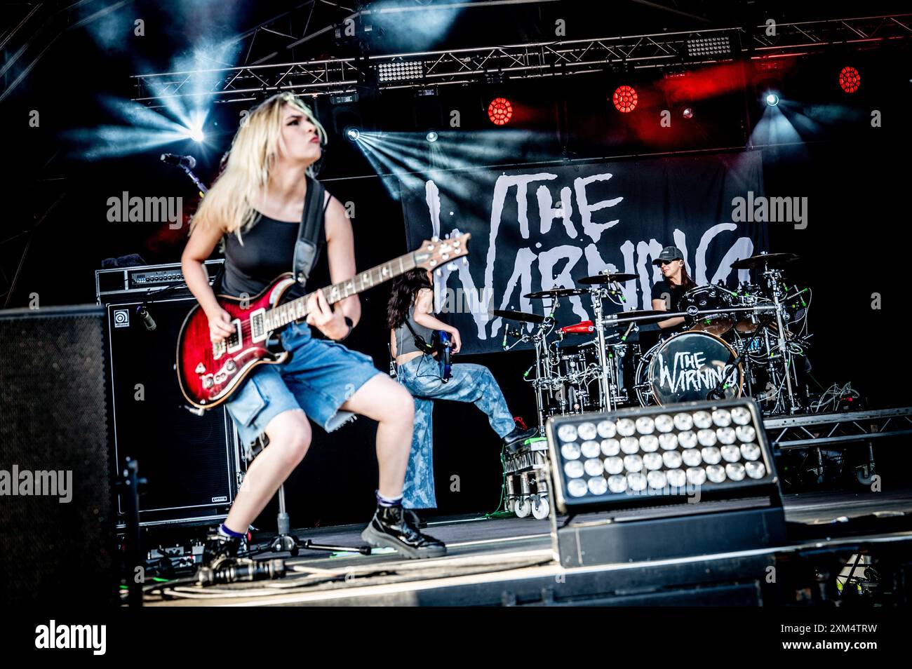 The Warning Rock Band Live Stock Photo - Alamy