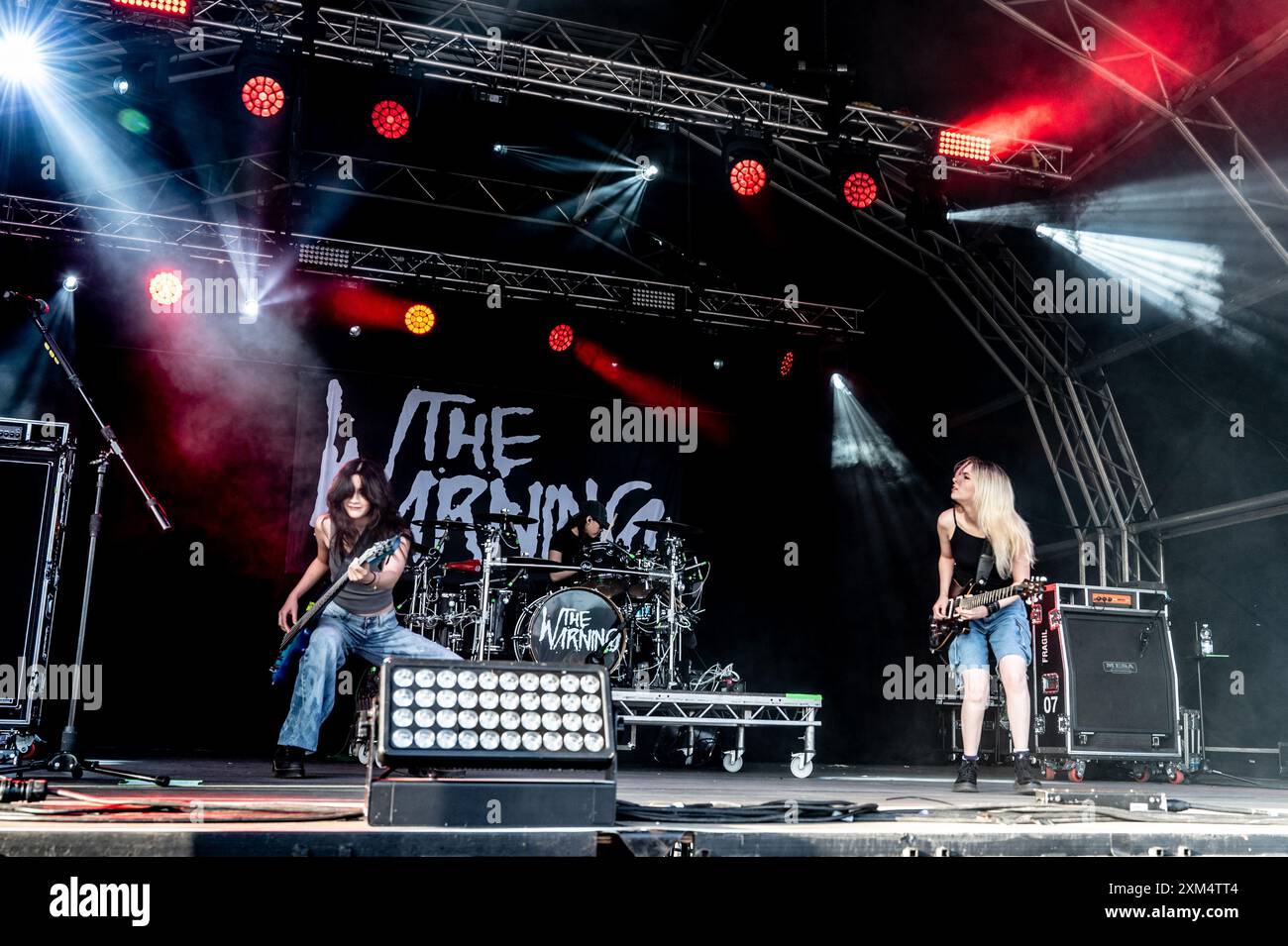 The Warning Rock Band Live Stock Photo - Alamy