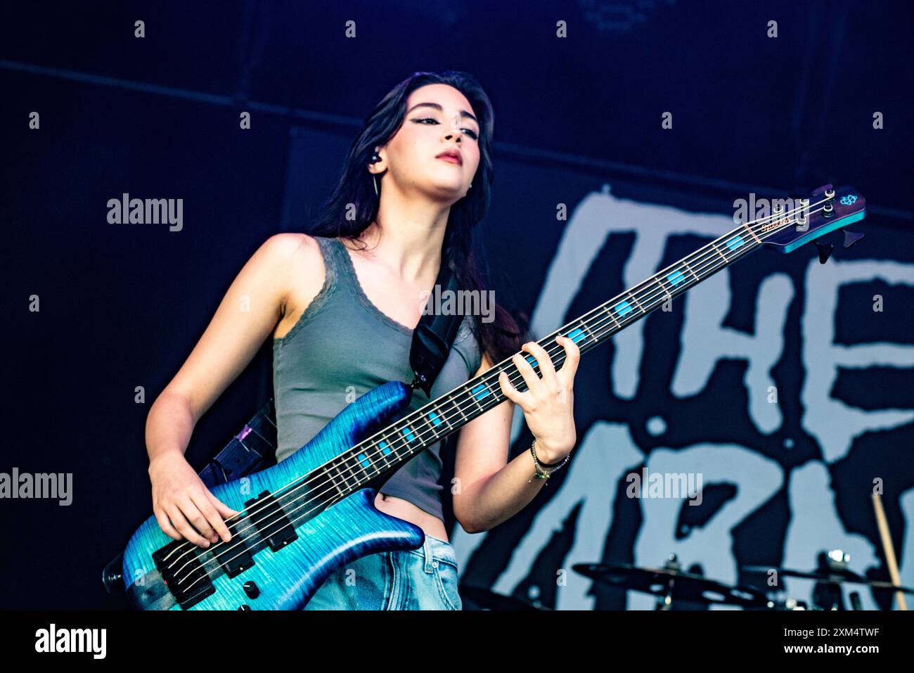 The Warning Rock Band Live Stock Photo - Alamy