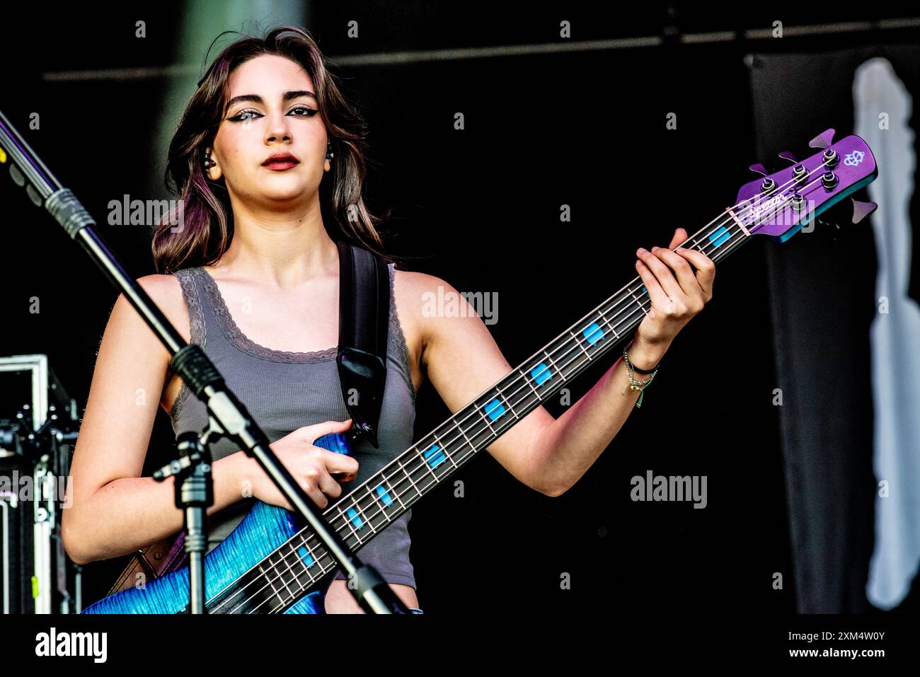 The Warning Rock Band Live Stock Photo - Alamy