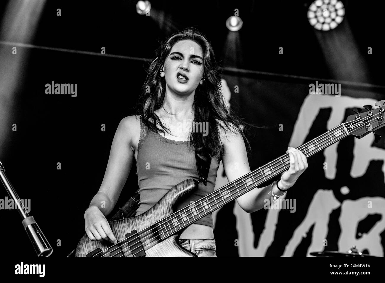 The Warning Rock Band Live Stock Photo - Alamy