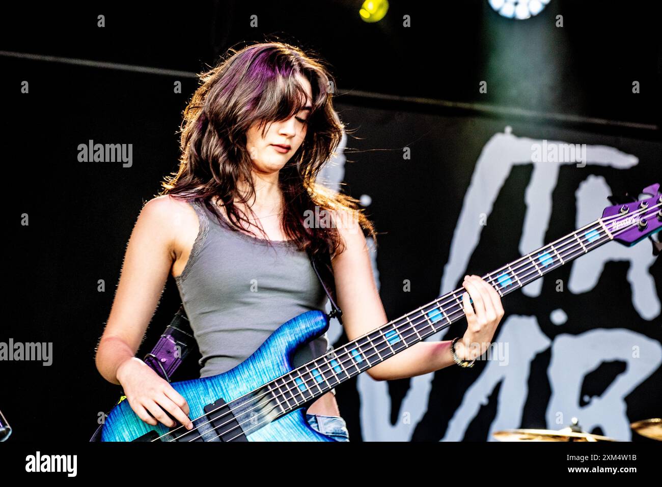 The Warning Rock Band Live Stock Photo - Alamy