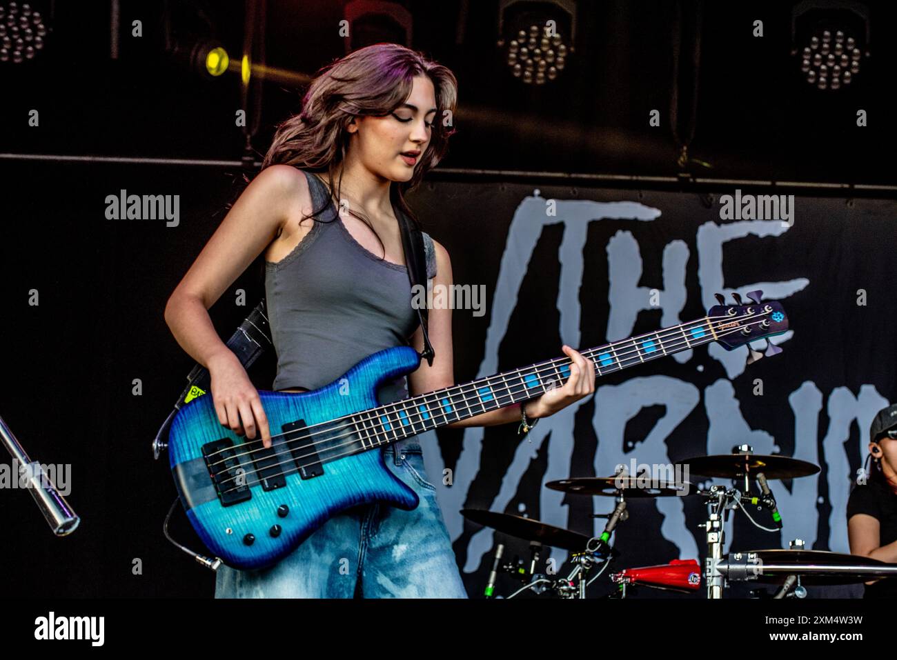 The Warning Rock Band Live Stock Photo - Alamy