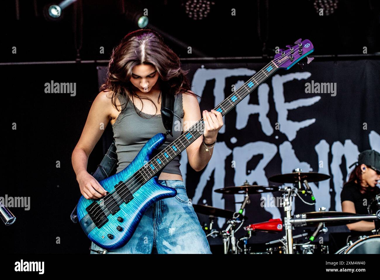 The Warning Rock Band Live Stock Photo - Alamy