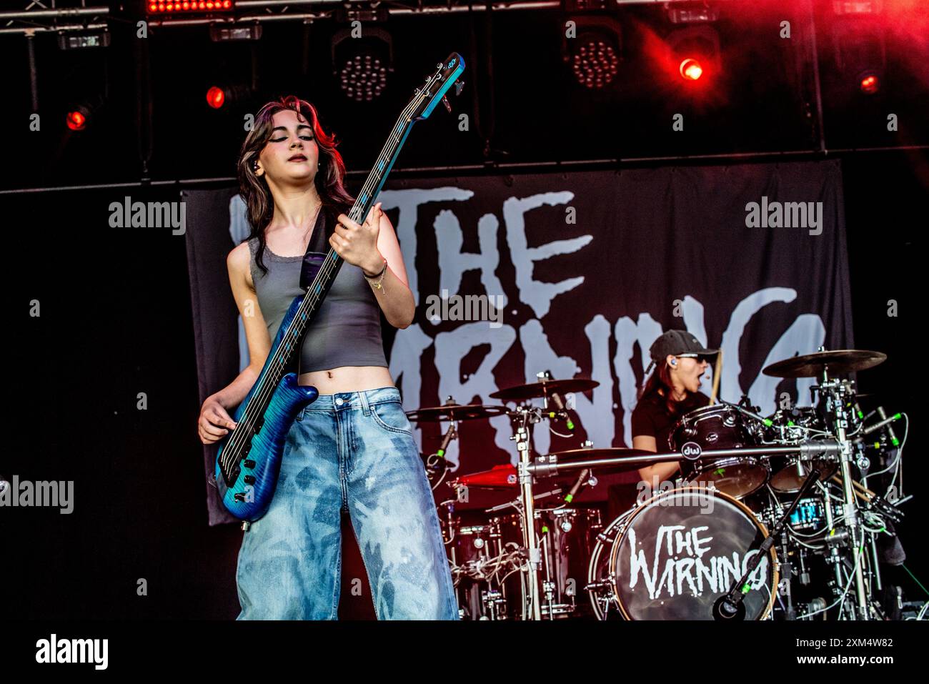 The Warning Rock Band Live Stock Photo - Alamy