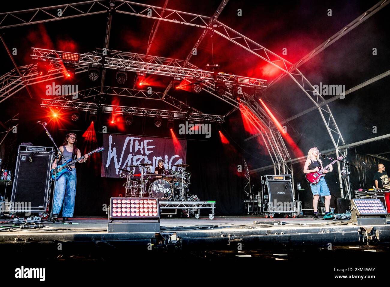 The Warning Rock Band Live Stock Photo - Alamy