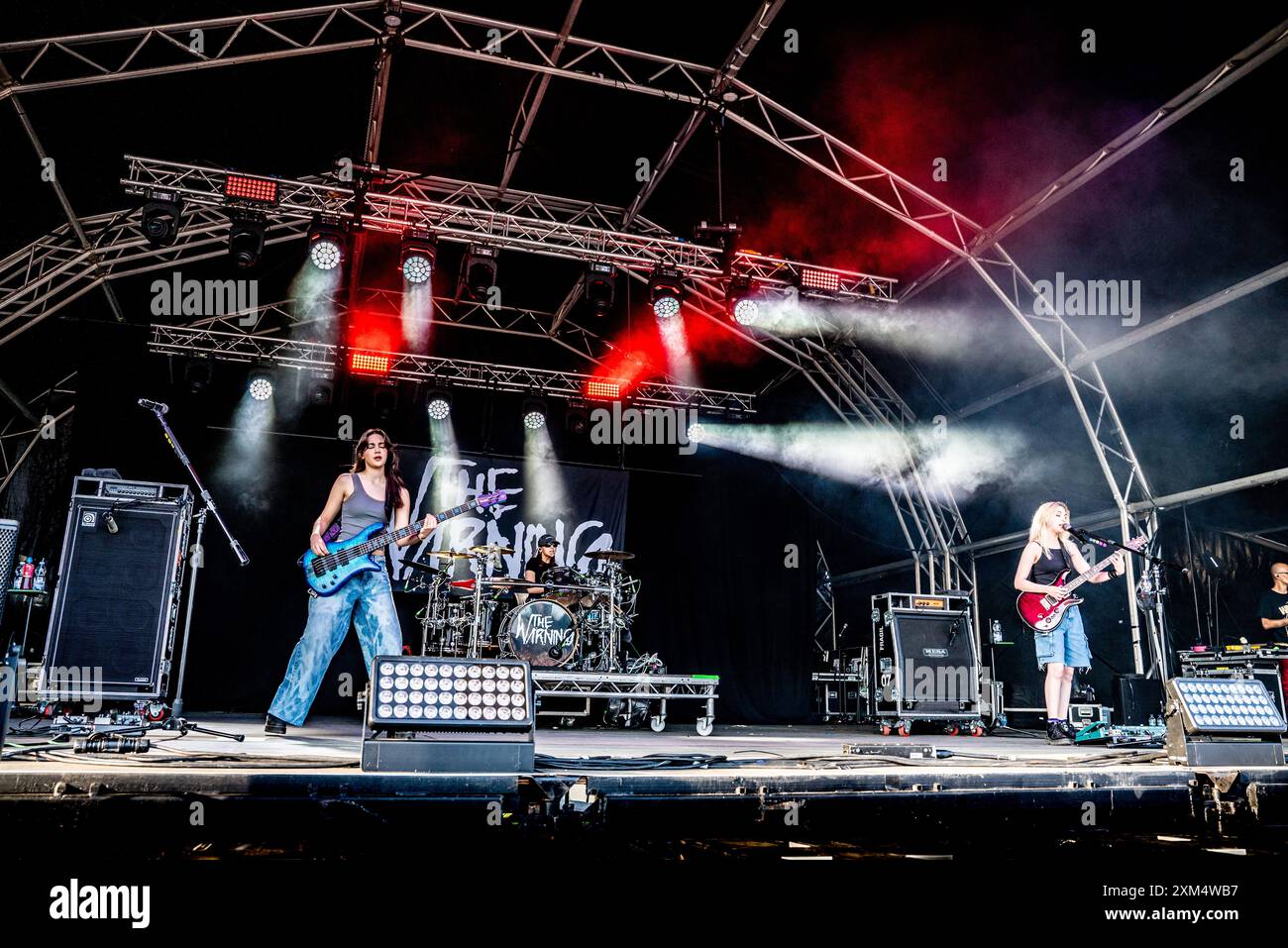 The Warning Rock Band Live Stock Photo - Alamy