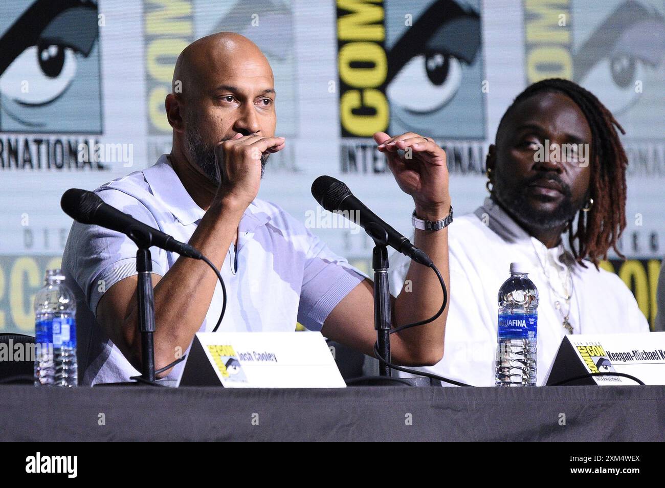 Keegan-Michael Key, from left, and Brian Tyree Henry participate in the ...