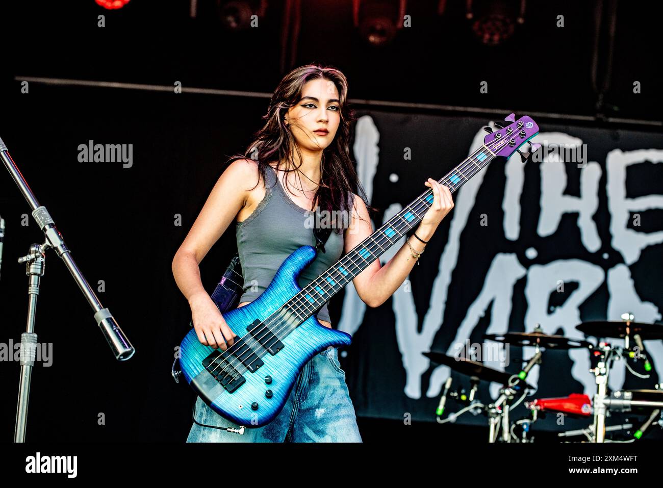 The Warning Rock Band Live Stock Photo - Alamy