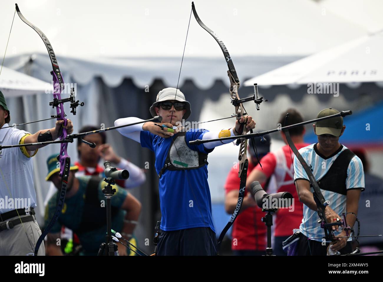 Paris-France, July 25, 2024, Archery, during the qualifying event at ...
