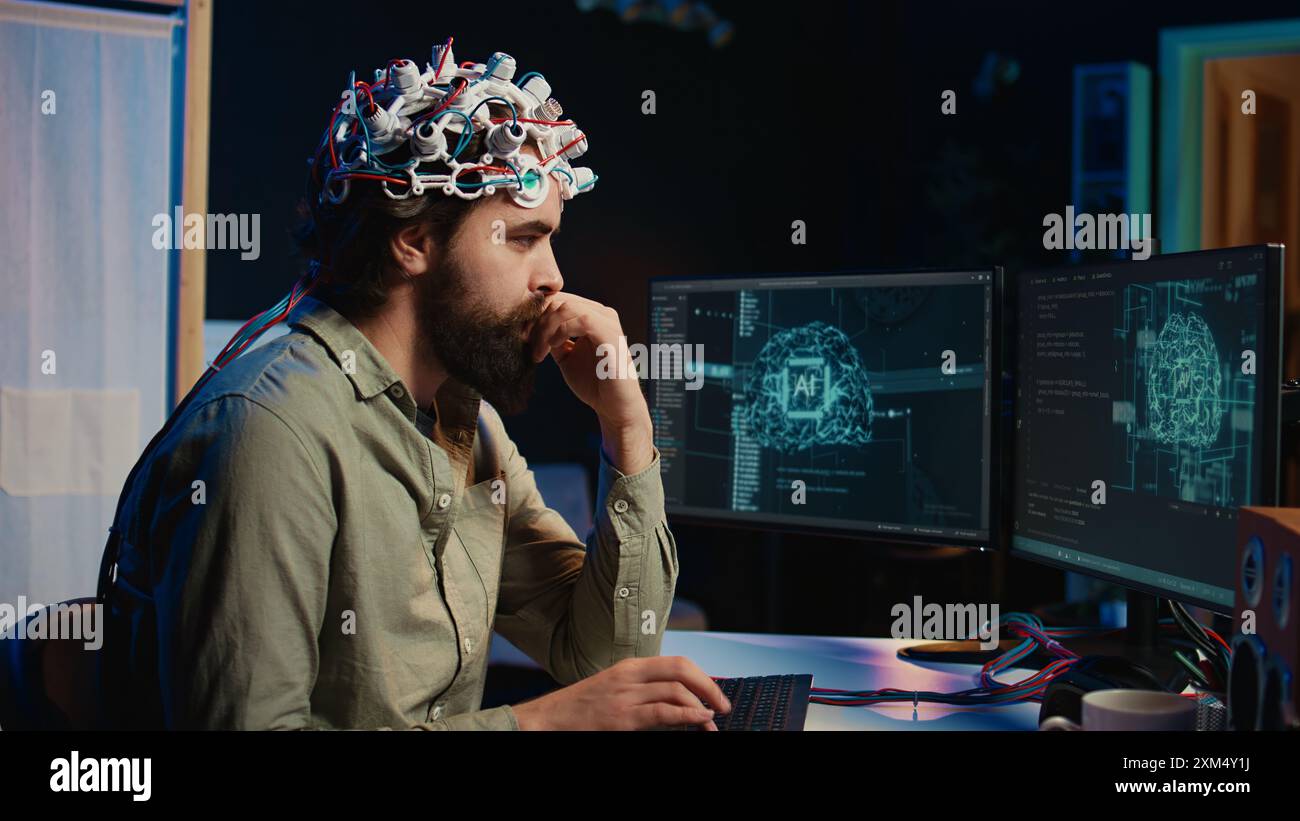 It Expert Using Eeg Headset And Machine Learning To Upload Brain Into Computer Gaining