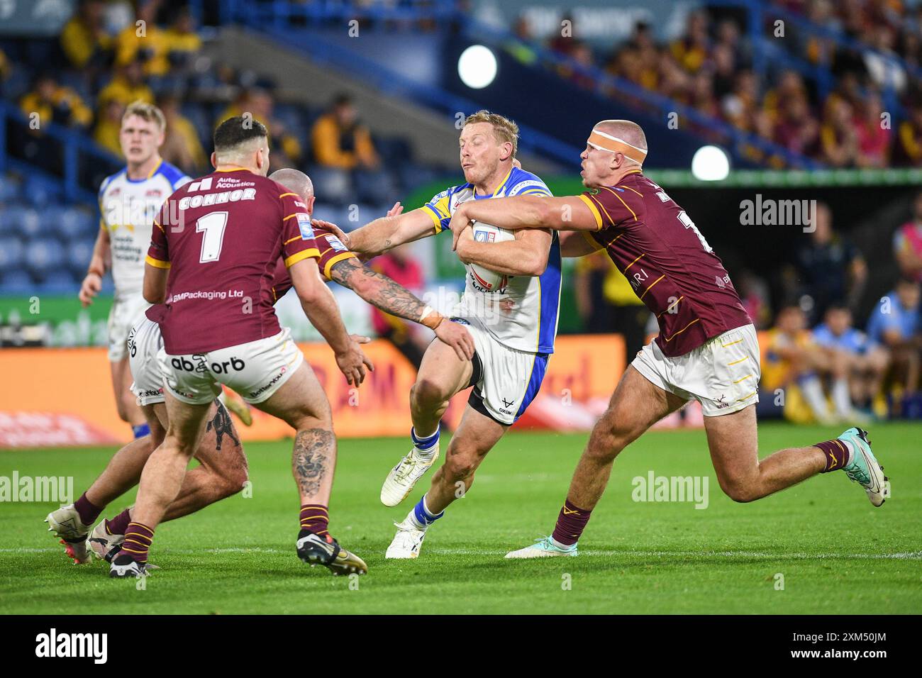Huddersfield, England - 25th July 2024 - Lachlan Miller (1) of Leeds ...