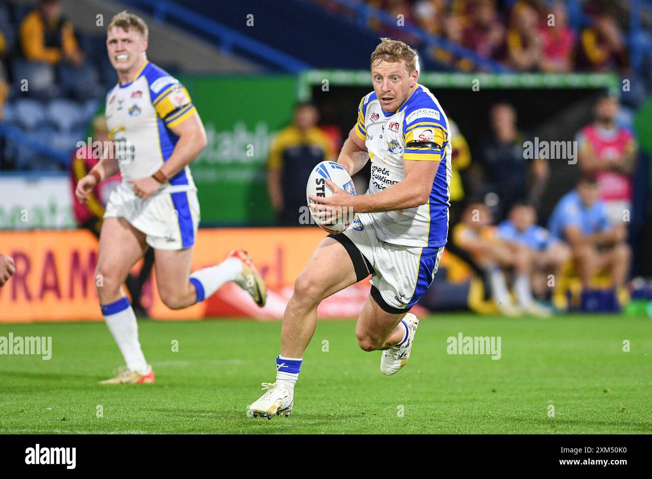 Huddersfield, England - 25th July 2024 - Lachlan Miller (1) of Leeds ...