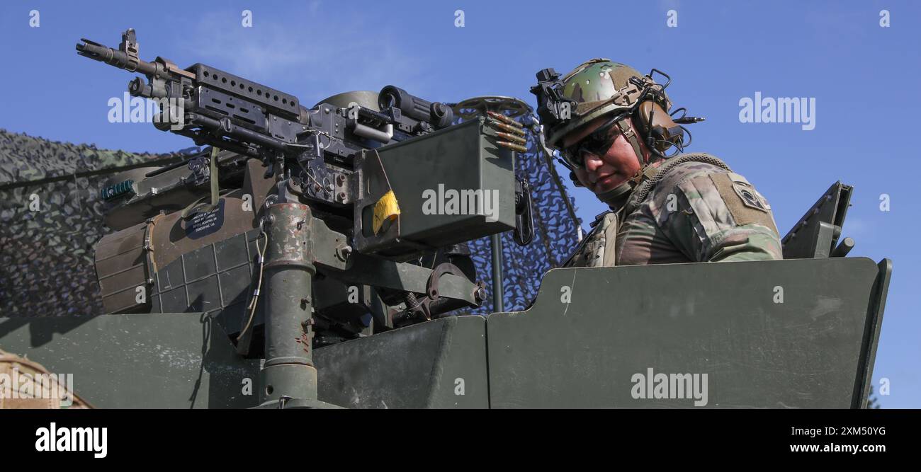 Florida Army National Guard (FLARNG) Sgt. Nicolas Colome, a cavalry ...