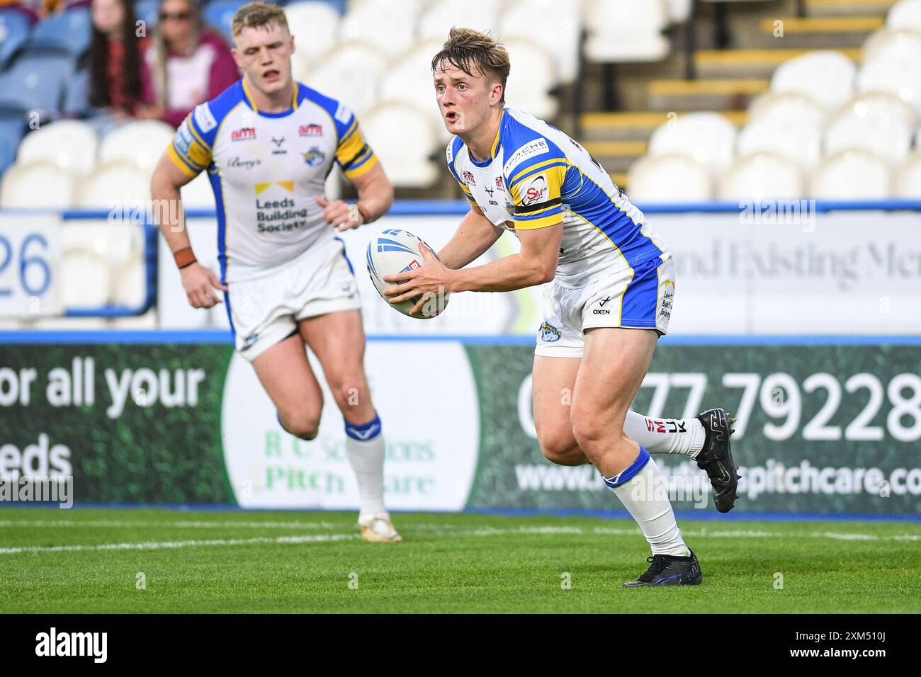 Huddersfield, England - 25th July 2024 - Alfie Edgell (29) of Leeds ...
