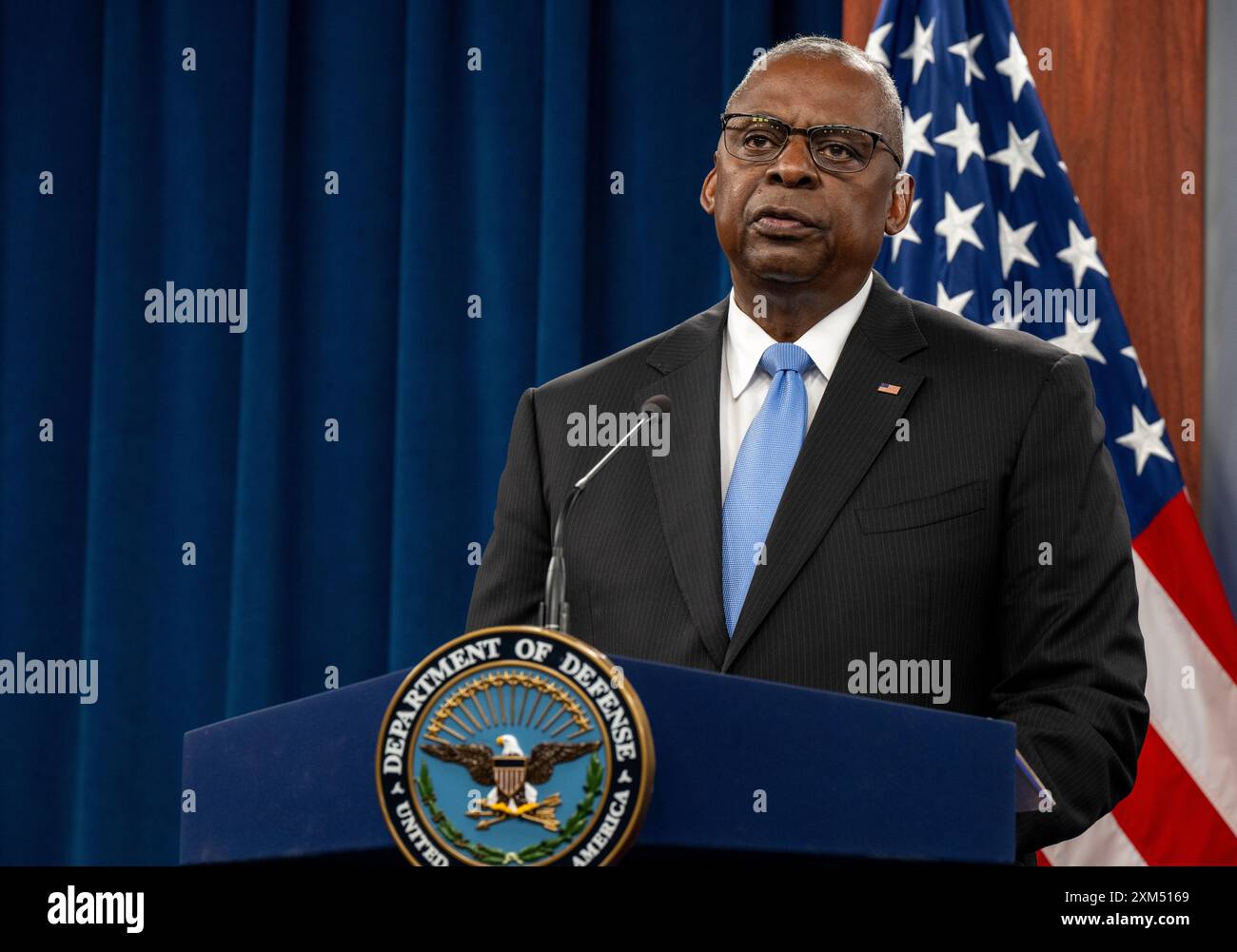 Secretary of Defense Lloyd J. Austin III and Air Force Gen. Charles Q ...