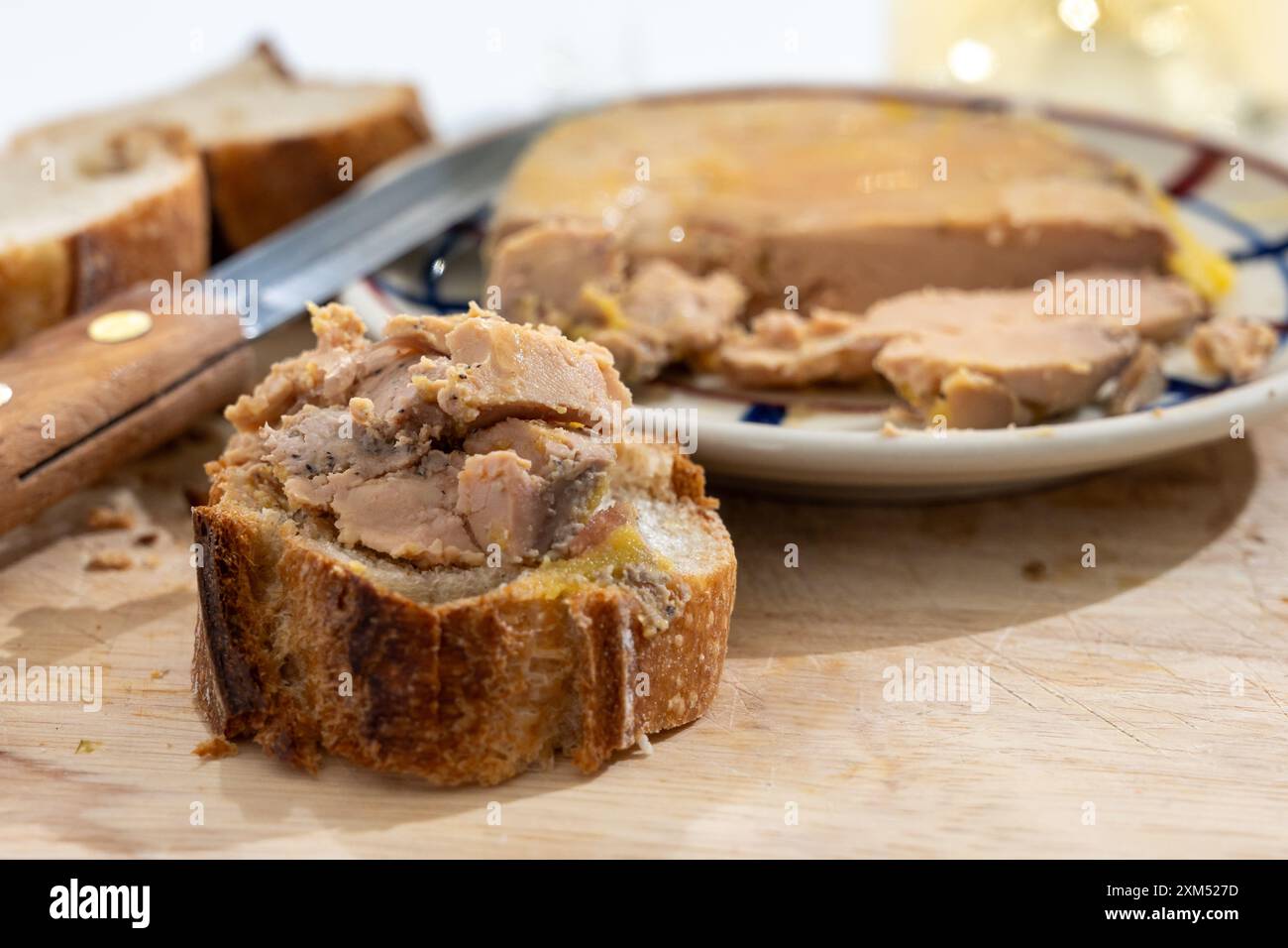 Starter dish Foie gras fat liver specialty food product made of liver ...