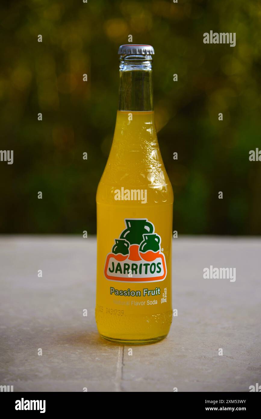Bottle of Jarritos Passion Fruit soda Stock Photo - Alamy