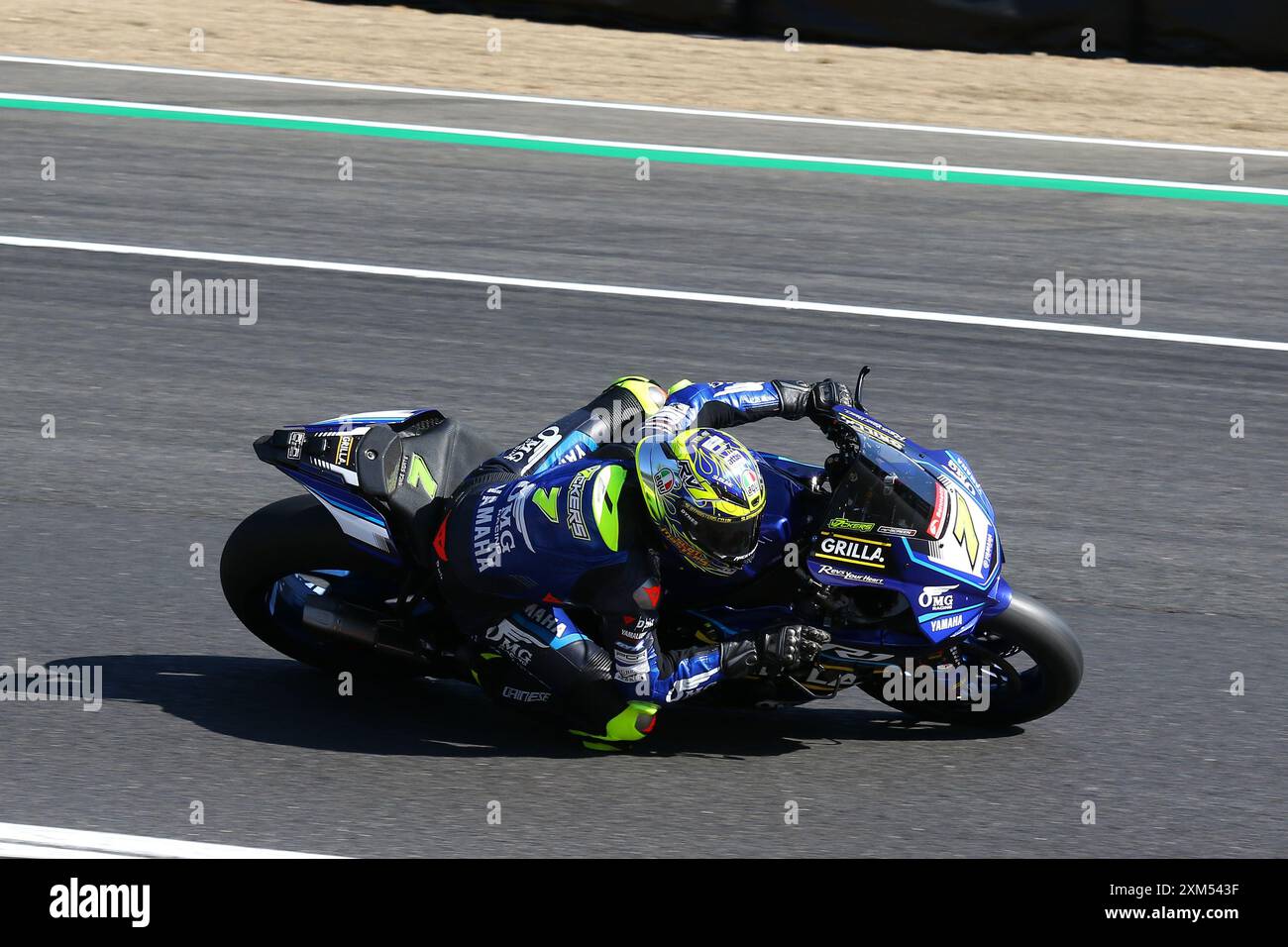 Ryan Vickers - OMG Grilla Racing Yamaha - Rider number 7 on a Yamaha at the 2024 British ...