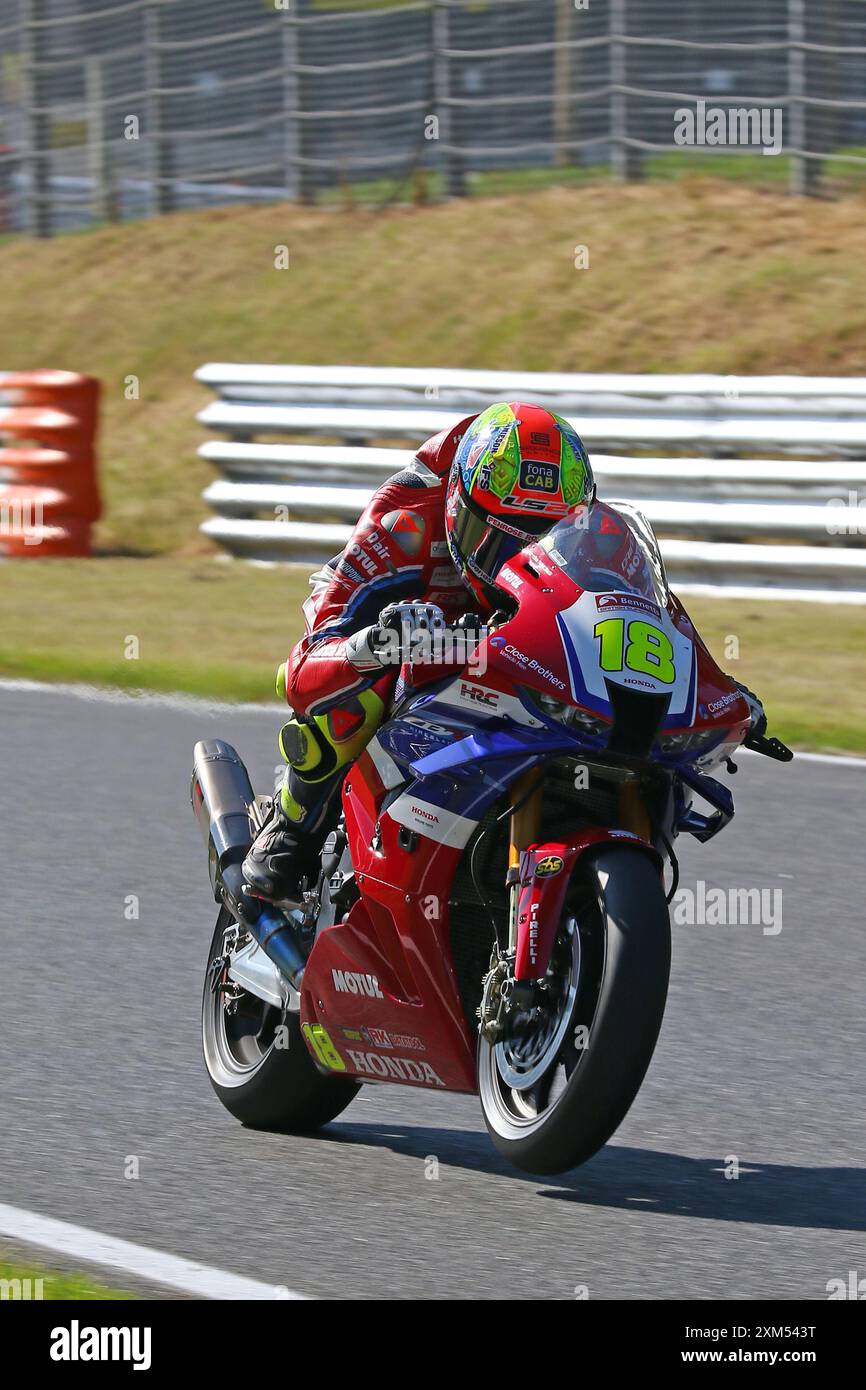 Andrew Irwin - Honda Racing UK - Rider number 18 on a Honda at the 2024 ...
