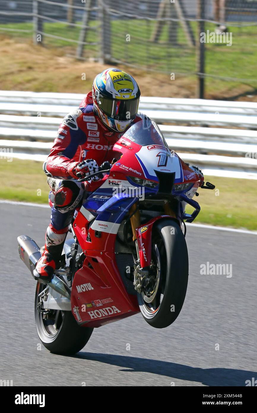 Tommy Bridewell - Honda Racing UK - Rider number 1 on a Honda at the 2024 British Superbikes ...