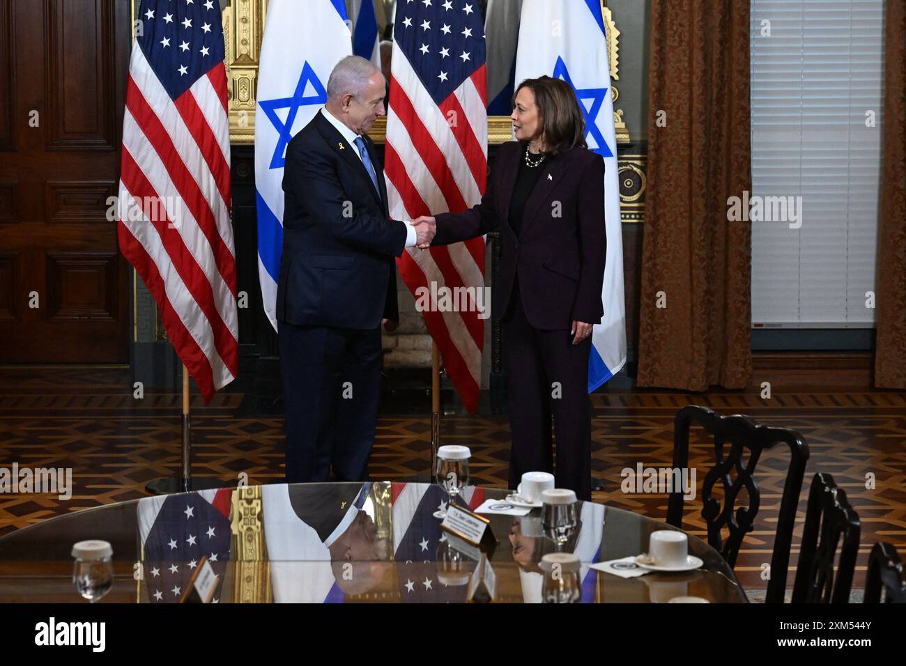 Israel Prime Minister Benjamin Netanyahu meets with U.S. Vice President ...